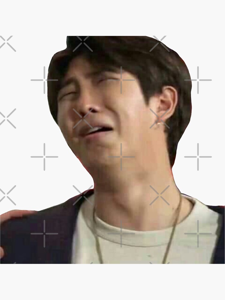 "BTS RM MEME FACE STICKER" Sticker by Liyahs-Dreams | Redbubble
