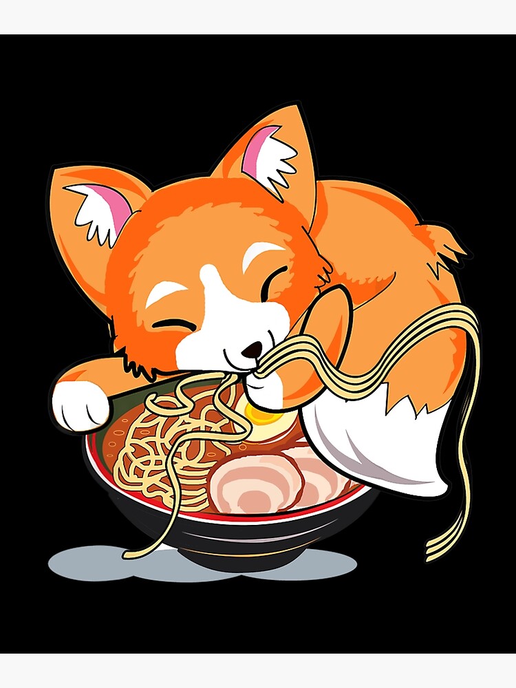 "Japanese Ramen Kawaii Anime Fox" Poster for Sale by kachikian2765 ...