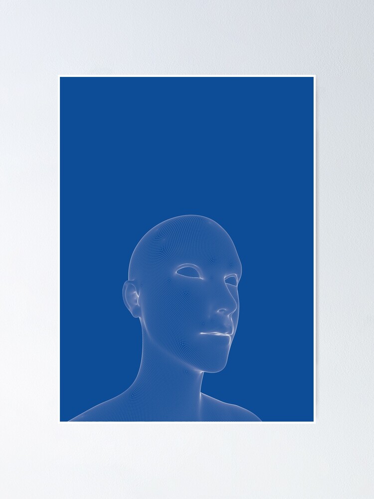 "blueprint of human face design" Poster for Sale by TROUBLESHOOTS ...