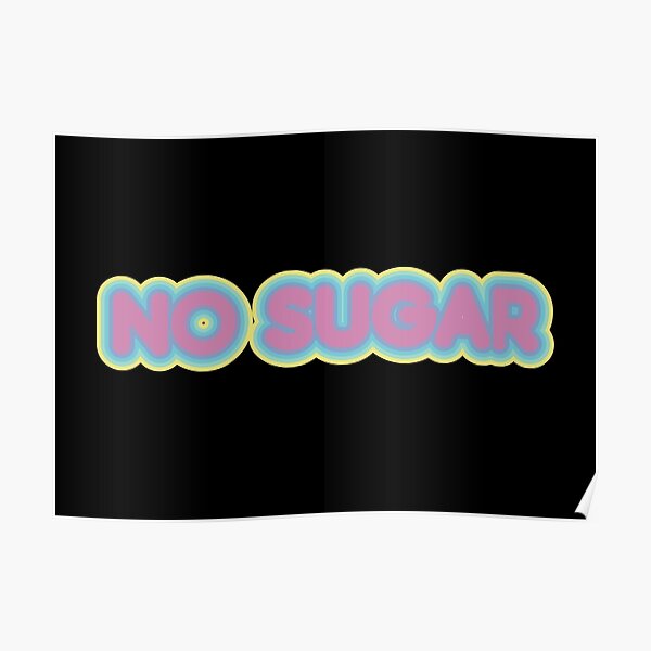 "No sugar 80s Retro Typographic Design For People Who Dont Want Sugar ...