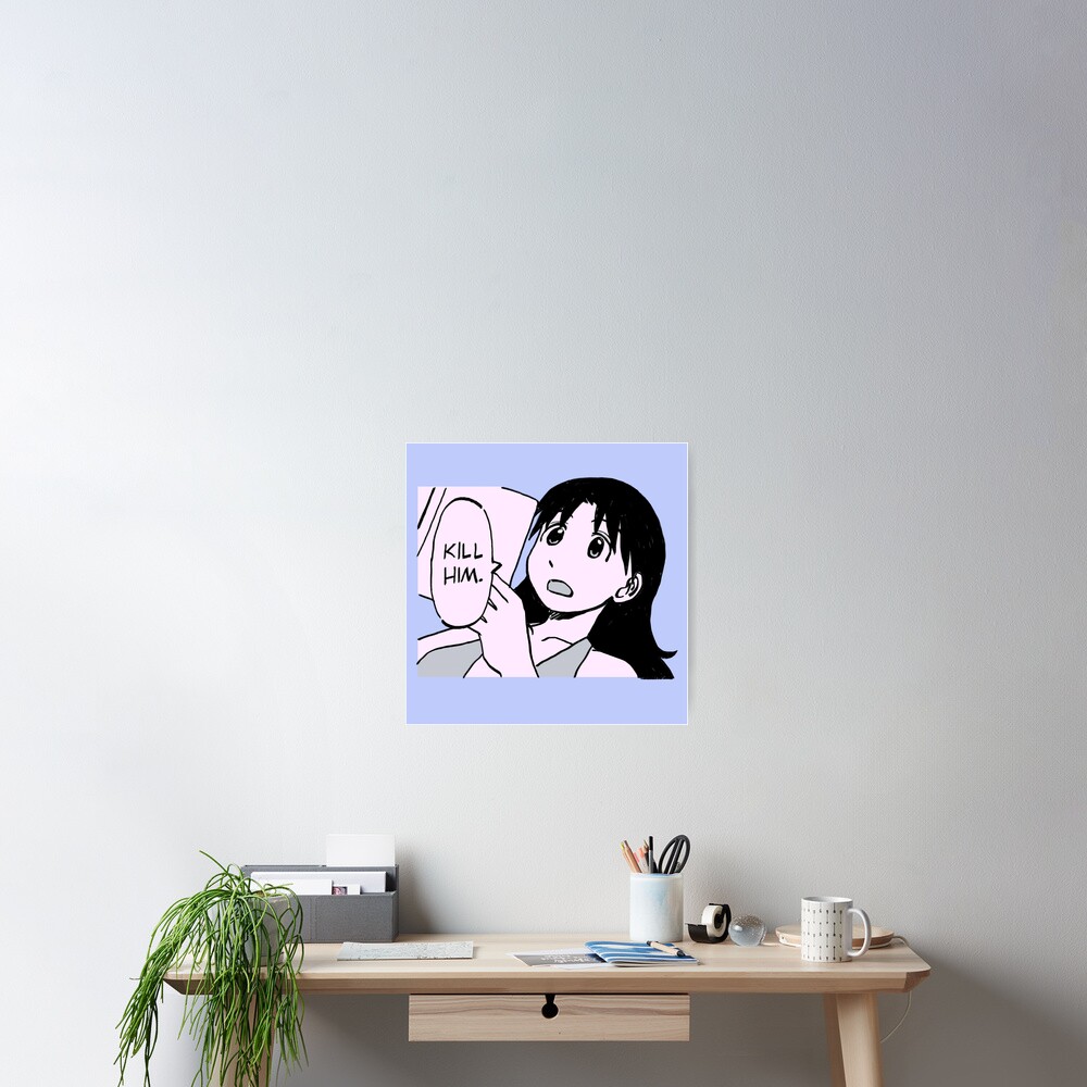 Póster «Dibujo ese panel de yukari sensei leyendo en la playa diciendo ...