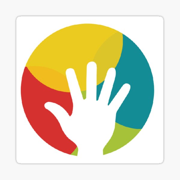 "Hand logo " Sticker by Farah3274 | Redbubble
