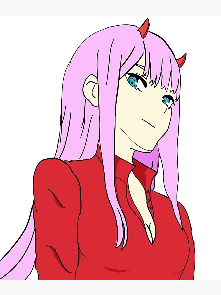 "Zero two anime girl devil red" Art Print for Sale by Devil4rt | Redbubble