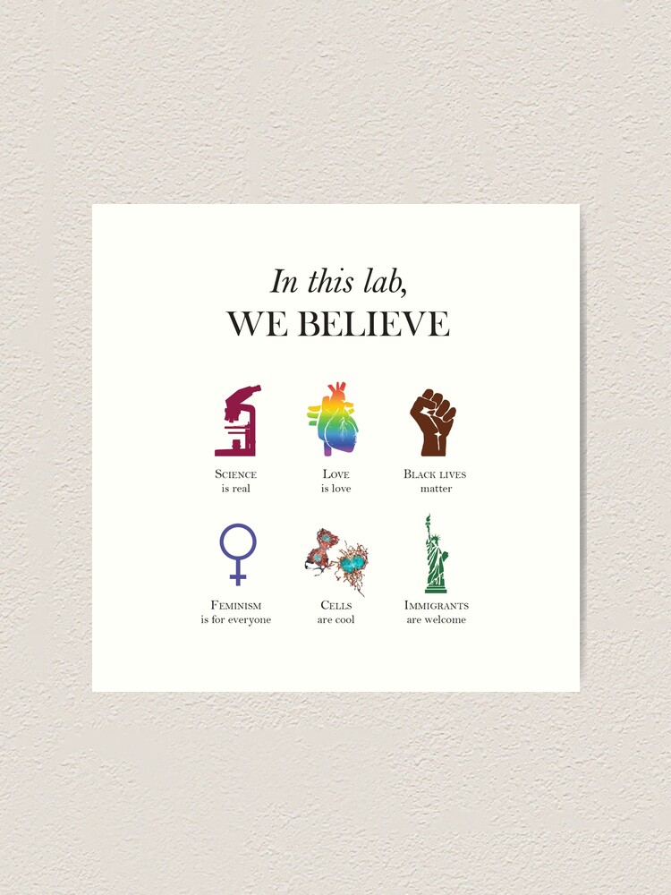 "In this lab We believe" Art Print for Sale by labstud | Redbubble