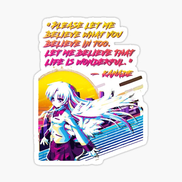 "Kanade Tachibana - Angel Beats " Sticker for Sale by JeffreyTaylo ...