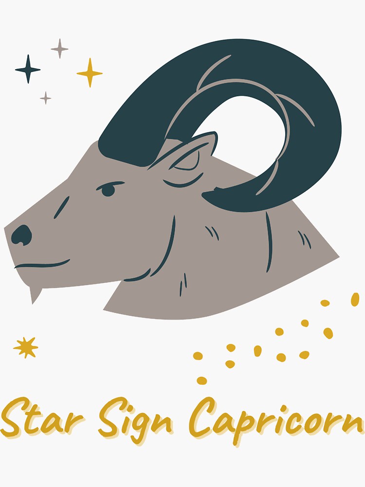 "Star Sign Capricorn ♑︎" Sticker by cattsydev | Redbubble