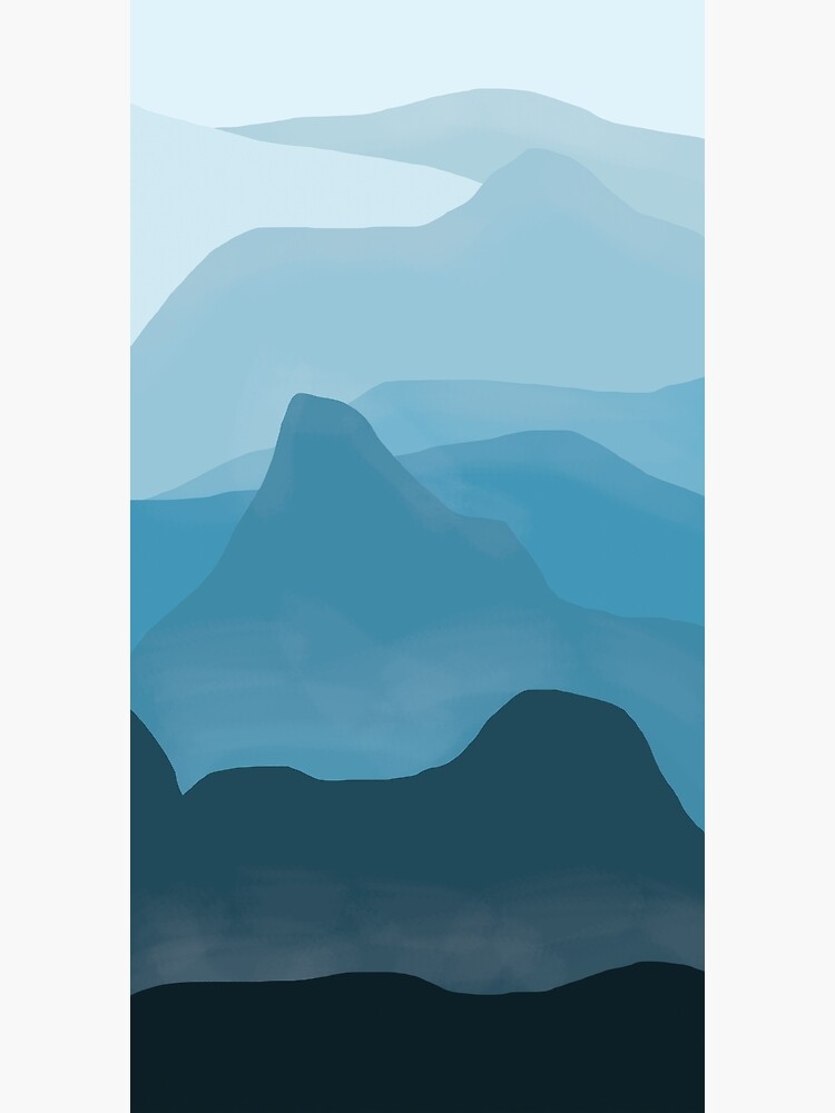 "Blue Mountains Abstract Landscape" Poster for Sale by AsinusAS | Redbubble
