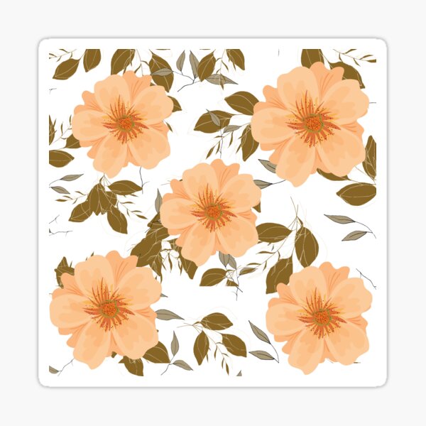 "Beautiful Flower in Beige Color" Sticker by allyzza | Redbubble