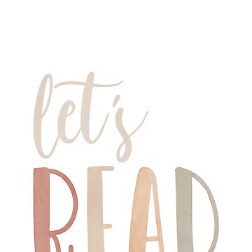 "Let's Read Print, Neutral Nursery Decor, Boho Kids Room Decor ...