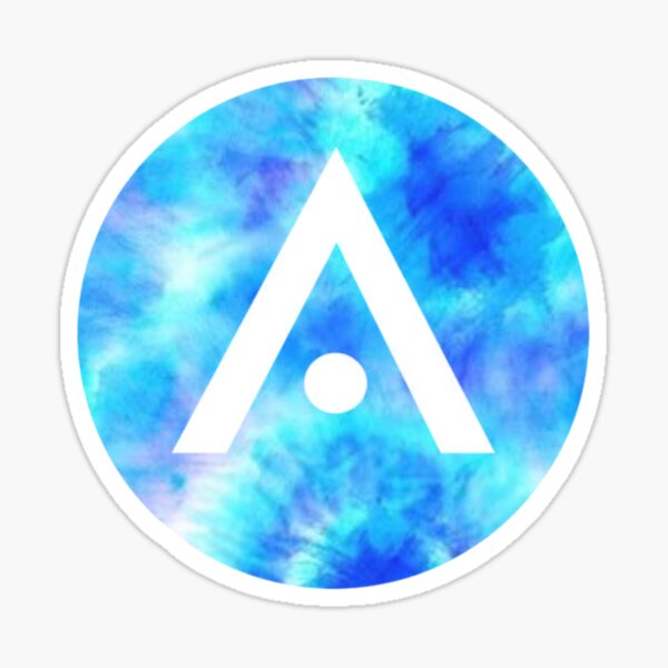 "Light Blue Tie Dye Aveda Logo" Sticker for Sale by Dalaura | Redbubble