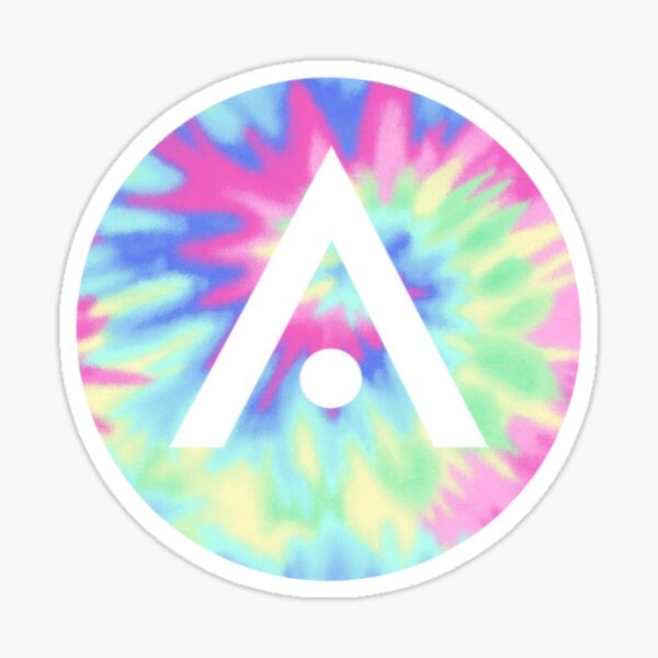 "Rainbow Tie Dye Aveda Logo" Sticker for Sale by Dalaura | Redbubble