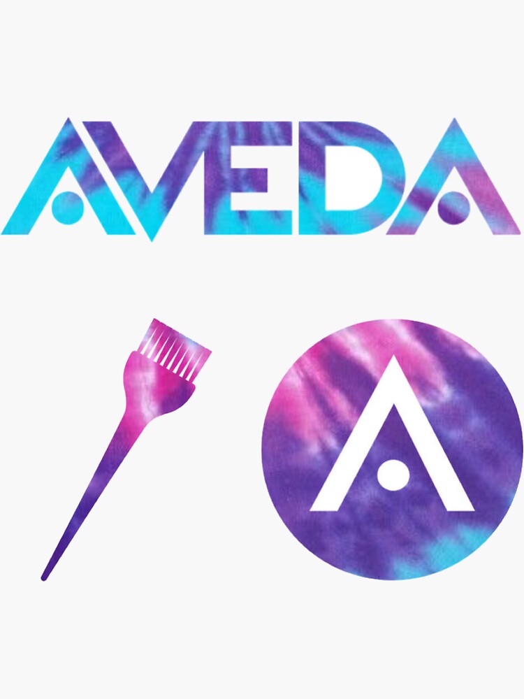 "Blue Pink and Purple Tie Dye Aveda Logo Sticker Pack" Sticker for Sale ...