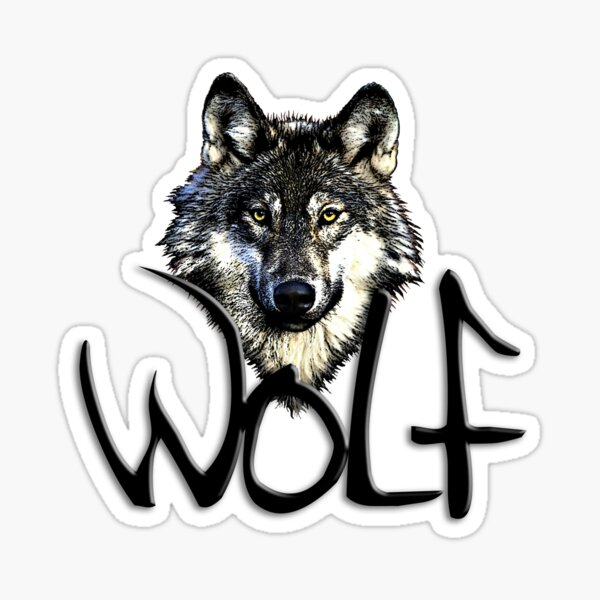 "Wolf 2" Sticker by Wrayzo | Redbubble