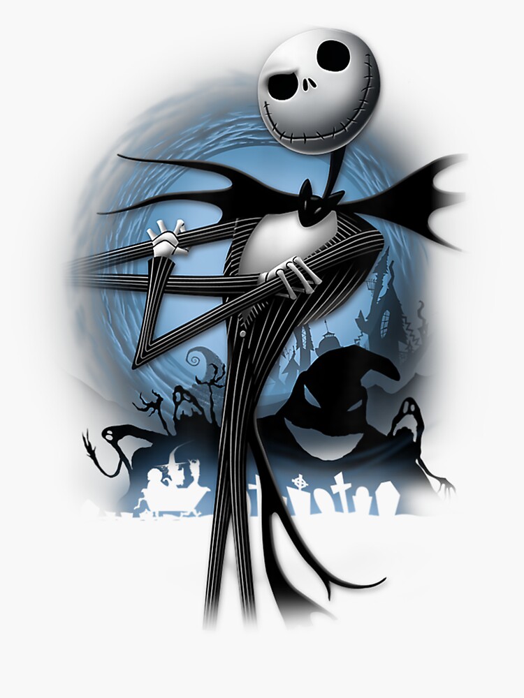 "Nightmare Before Christmas Jack Pose" Sticker for Sale by tubbyfrail ...