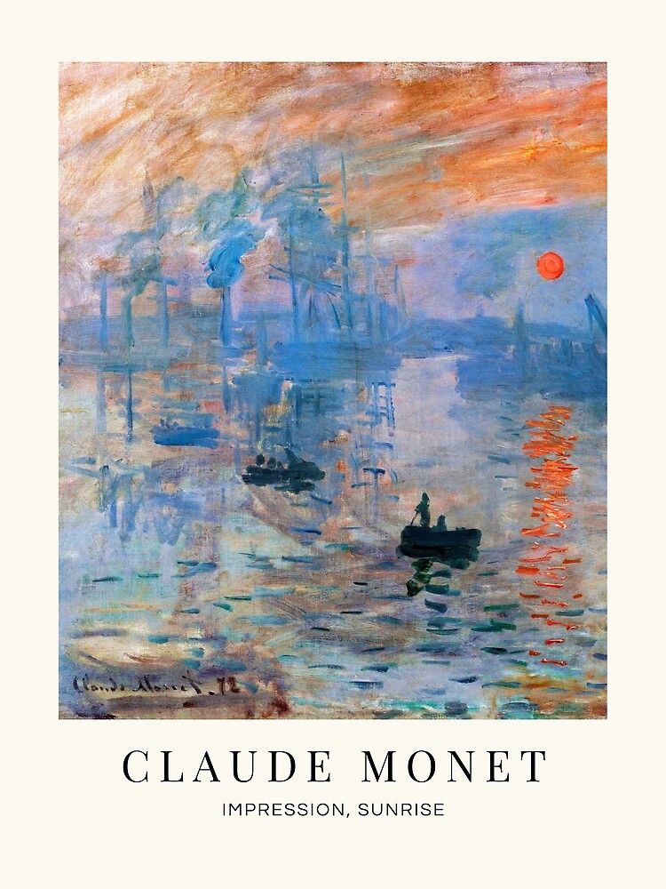 "Impression, Sunrise by Claude Monet" Poster for Sale by redoARTstore ...