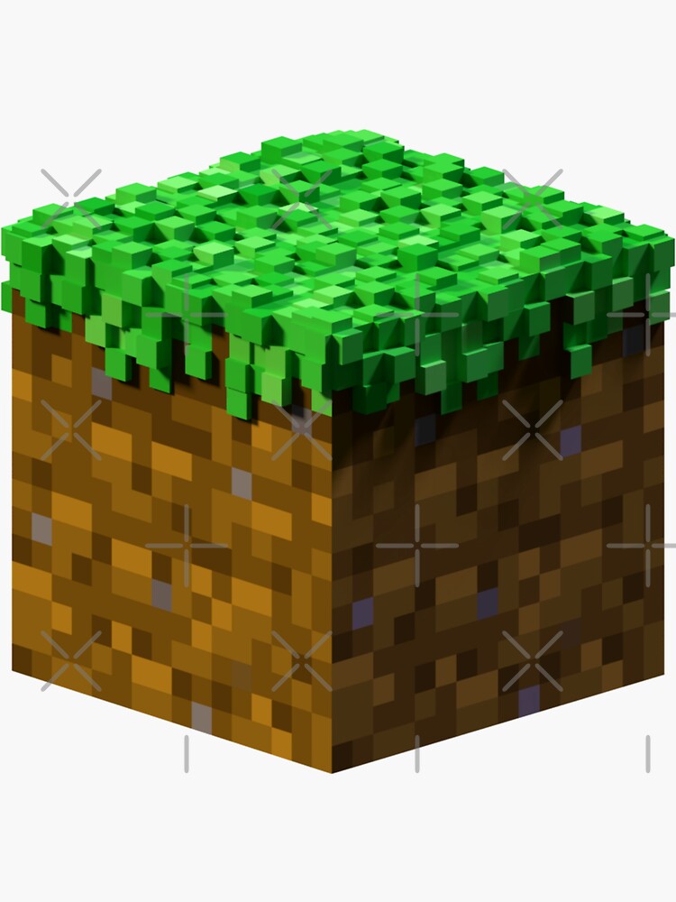 Pegatina «bloques de tierra artísticos de Minecraft» de REVOL- | Redbubble
