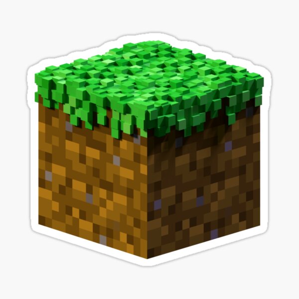 Pegatina « bloques de tierra artísticos de Minecraft» de REVOL- | Redbubble