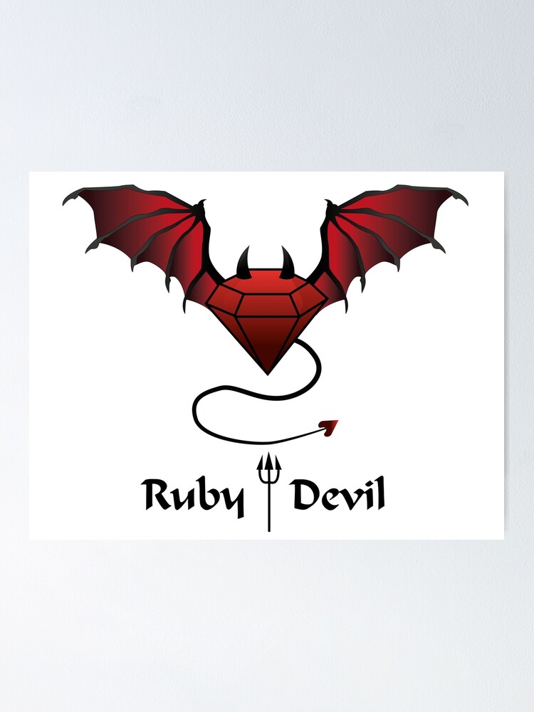 Póster «Atractivo y mágico Ruby Devil Halloween» de Bob-n-Hope | Redbubble