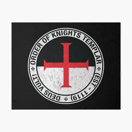 "Order of the Knights Templar Flag and Shield Sigil" Art Board Print ...