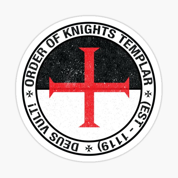 "Order of the Knights Templar Flag and Shield Sigil" Sticker by ...