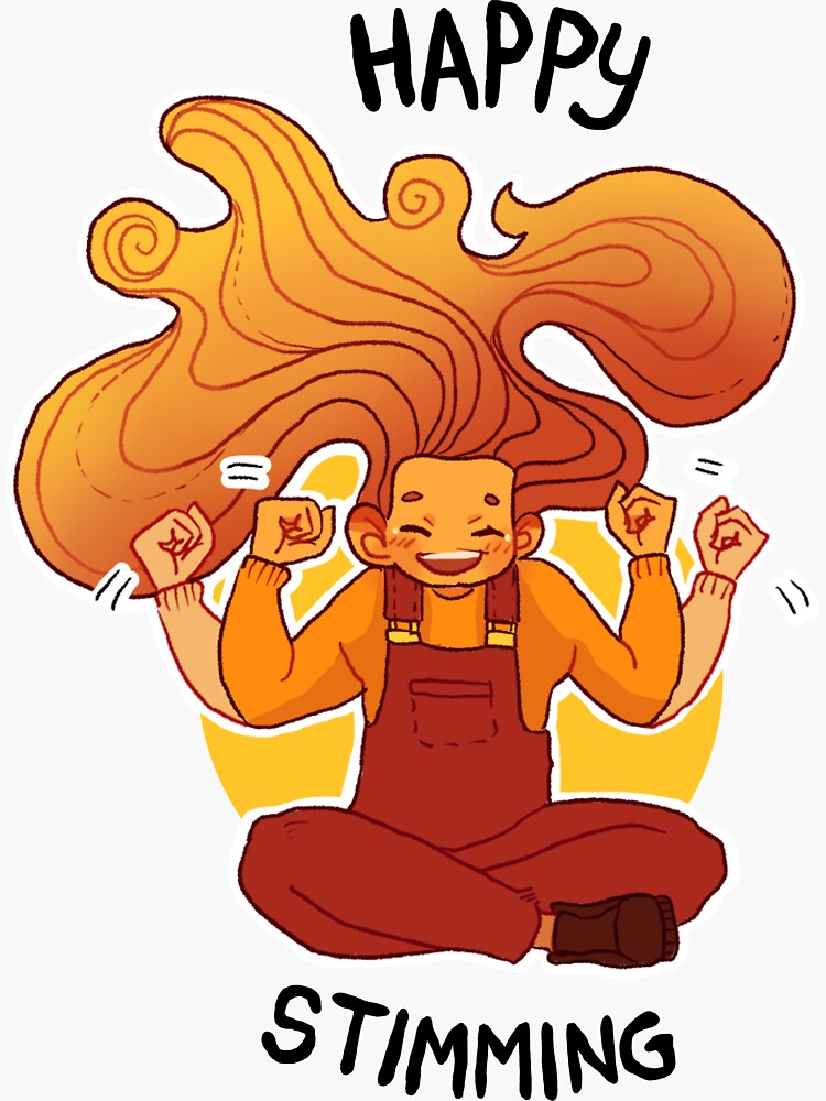 "Happy Stimming" Sticker by AnoukVitte | Redbubble