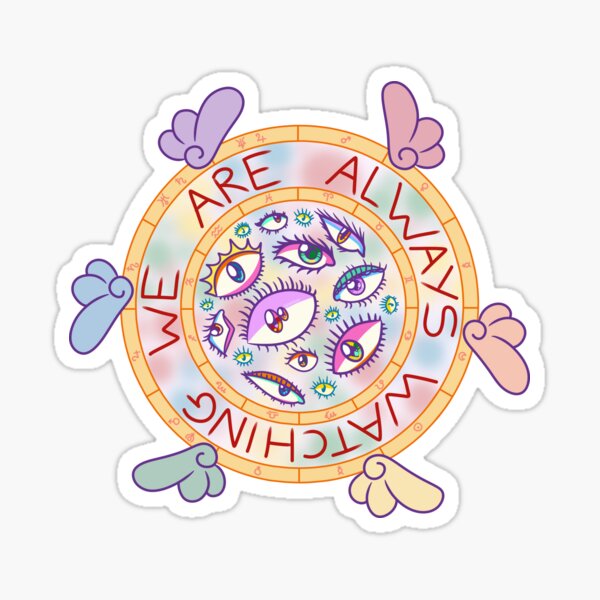 "We Are Always Watching Rainbow Gold" Sticker for Sale by SparkDreamz ...