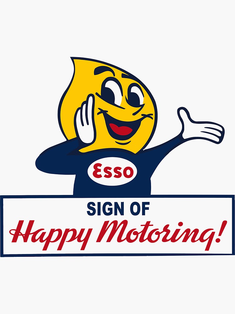 "ESSO HAPPY MOTORING" Sticker by Sesuairencana | Redbubble