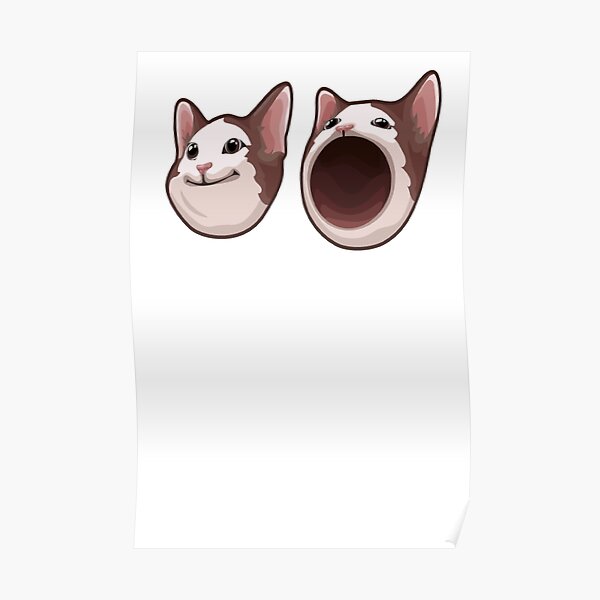 "Cat screaming meme" Poster by MrBraiek | Redbubble