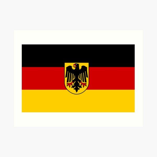 "Flag of German State - Symbol - Flagge Deutschlands (Staat)" Art Print ...