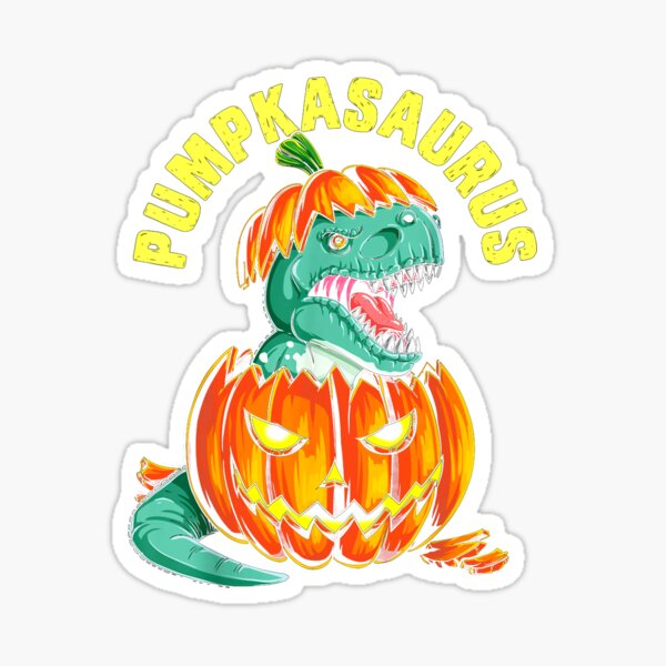 "Halloween Pumpkasaurus Dinosaur Pumpkin " Sticker for Sale by ...