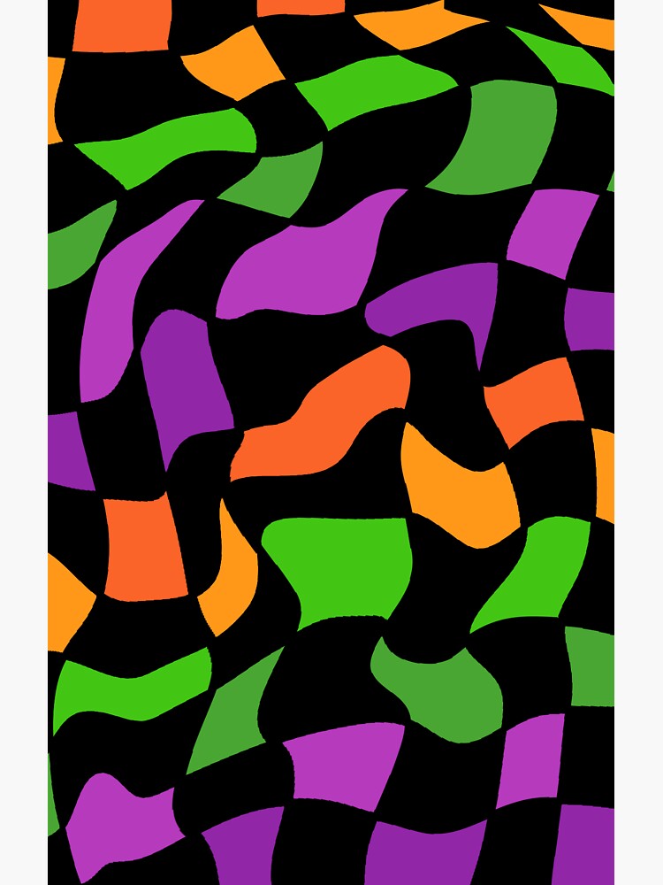"Spooky Swirly Checkerboard" Sticker for Sale by daylinsart | Redbubble