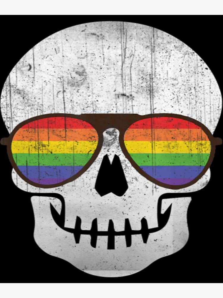 "LGBT Gay Pride T Rainbow Skull Skeleton Equality" Poster by kyshirt79 ...