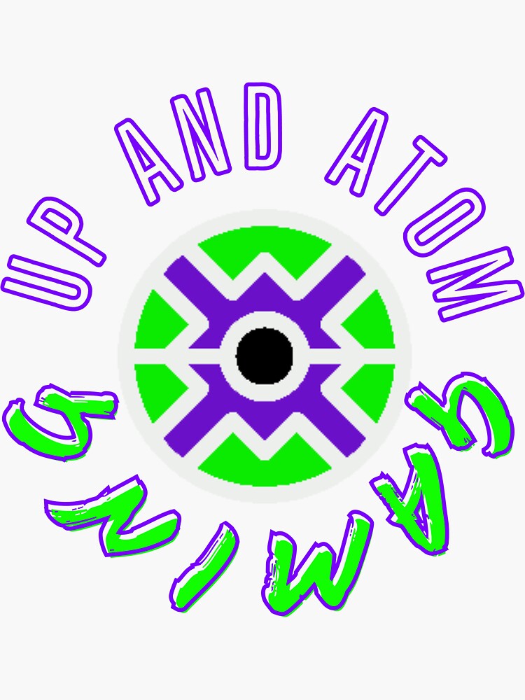"Up and Atom Gaming Ball Design 2" Sticker for Sale by UpandAtomGaming ...