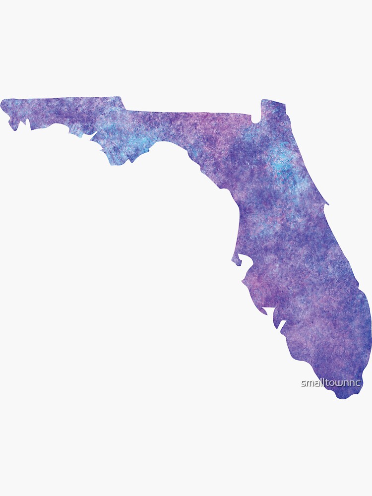 "Florida Purple Watercolor" Sticker by smalltownnc | Redbubble