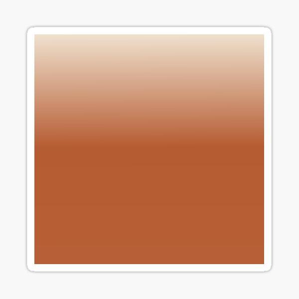 "Orange Rust Light Brown Buttercream Color Gradient" Sticker for Sale ...