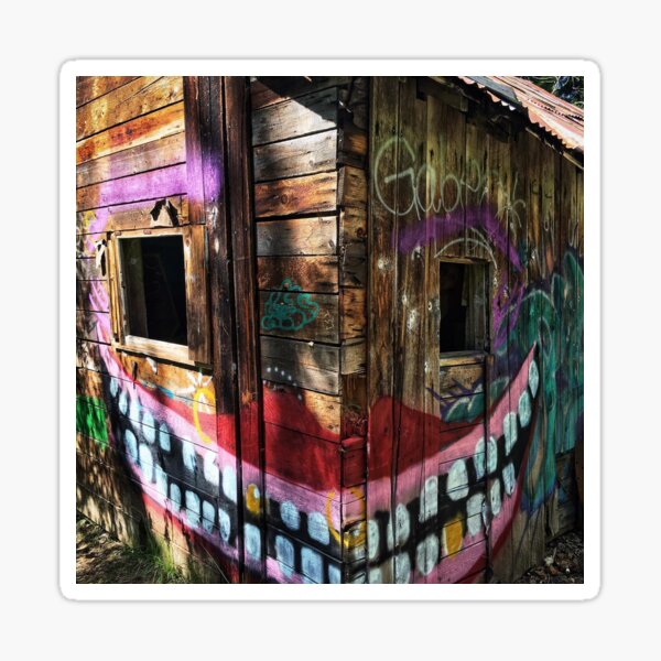 "The Smiling Shack" Sticker for Sale by HardTravelin | Redbubble