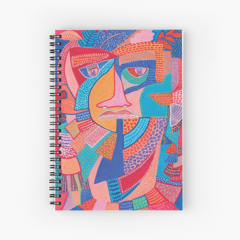 Cuaderno de espiral «Mono abstracto en el estilo de ilustración de arte ...