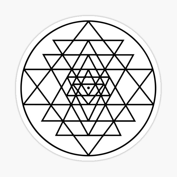 "Sri Yantra Geometric Pattern" Sticker for Sale by signsandsymbols ...