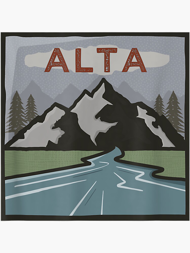 "Vintage Alta Utah Illustration Retro Alta Utah" Sticker for Sale by ...
