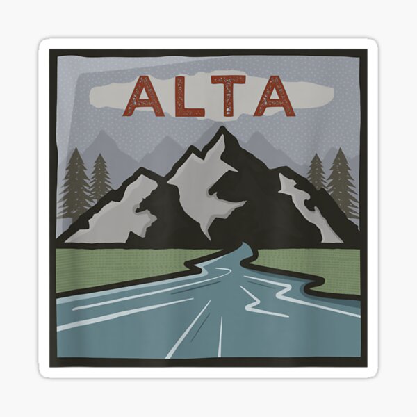 "Vintage Alta Utah Illustration Retro Alta Utah" Sticker for Sale by ...
