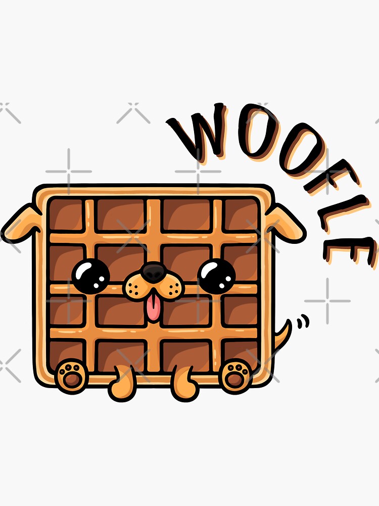 "Kawaii Woofle" Sticker for Sale by FinnedTomato | Redbubble