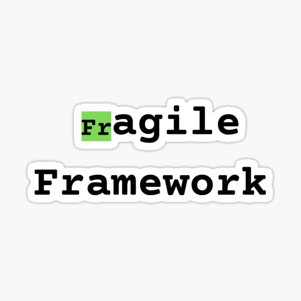 "frAgile Framework" Sticker for Sale by swagarray | Redbubble