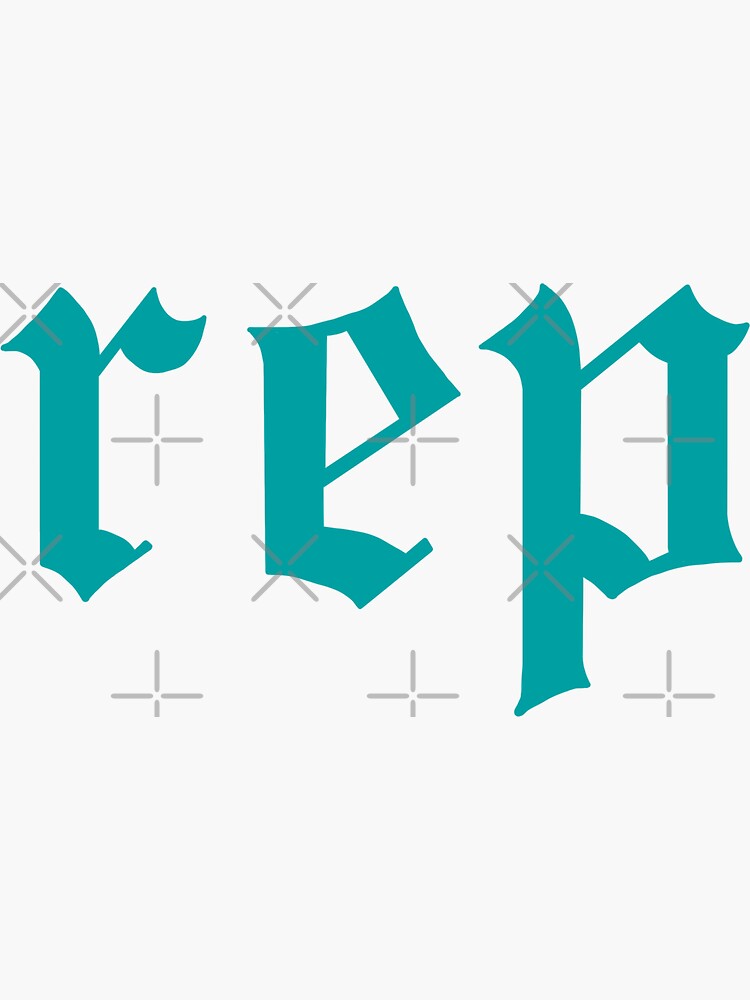 "Rep Teal Reputation Taylor Swift" Sticker by bookgirlc | Redbubble