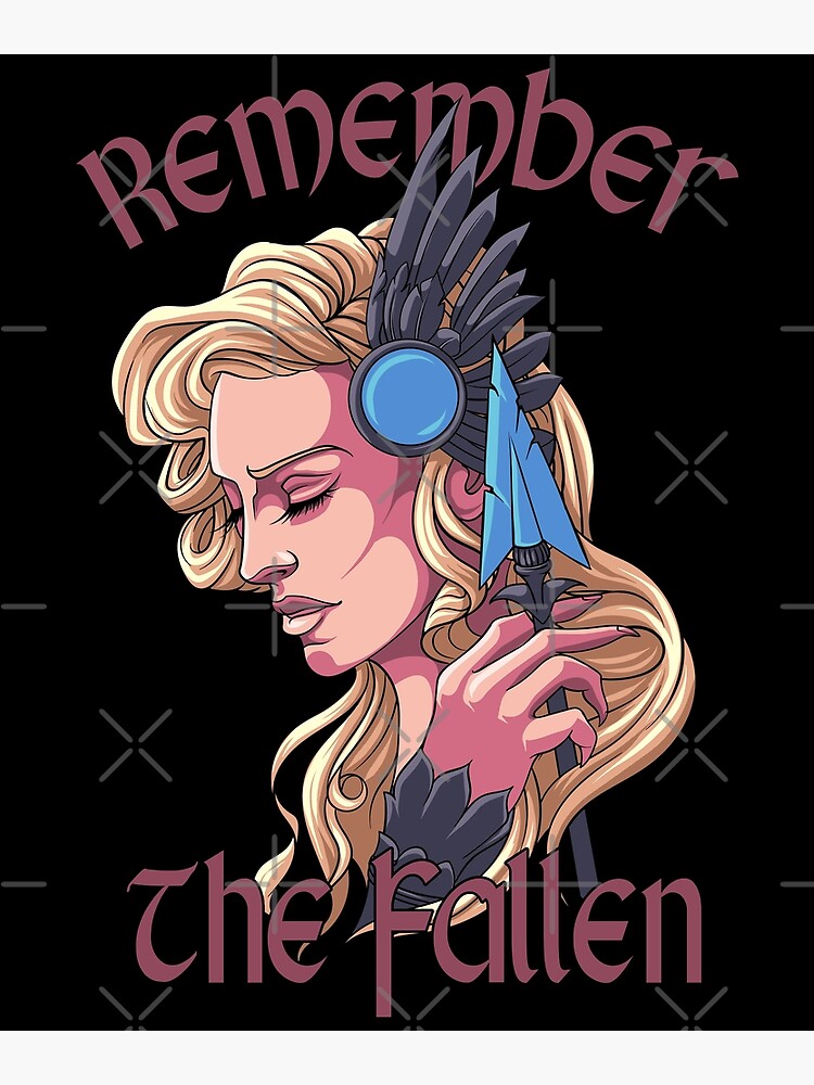 "Remember The Fallen - Valkyrie Viking" Poster for Sale by anziehend ...