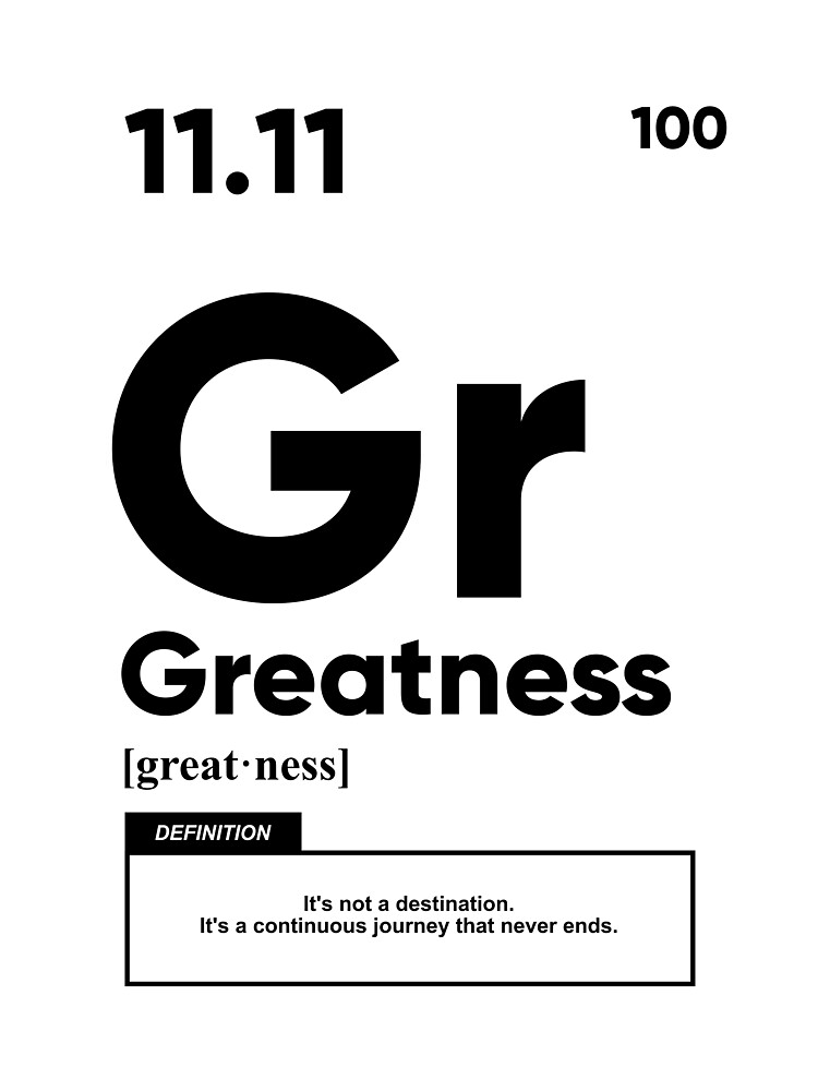 "Greatness Definition | Motivational" Poster for Sale by SEEUVA | Redbubble