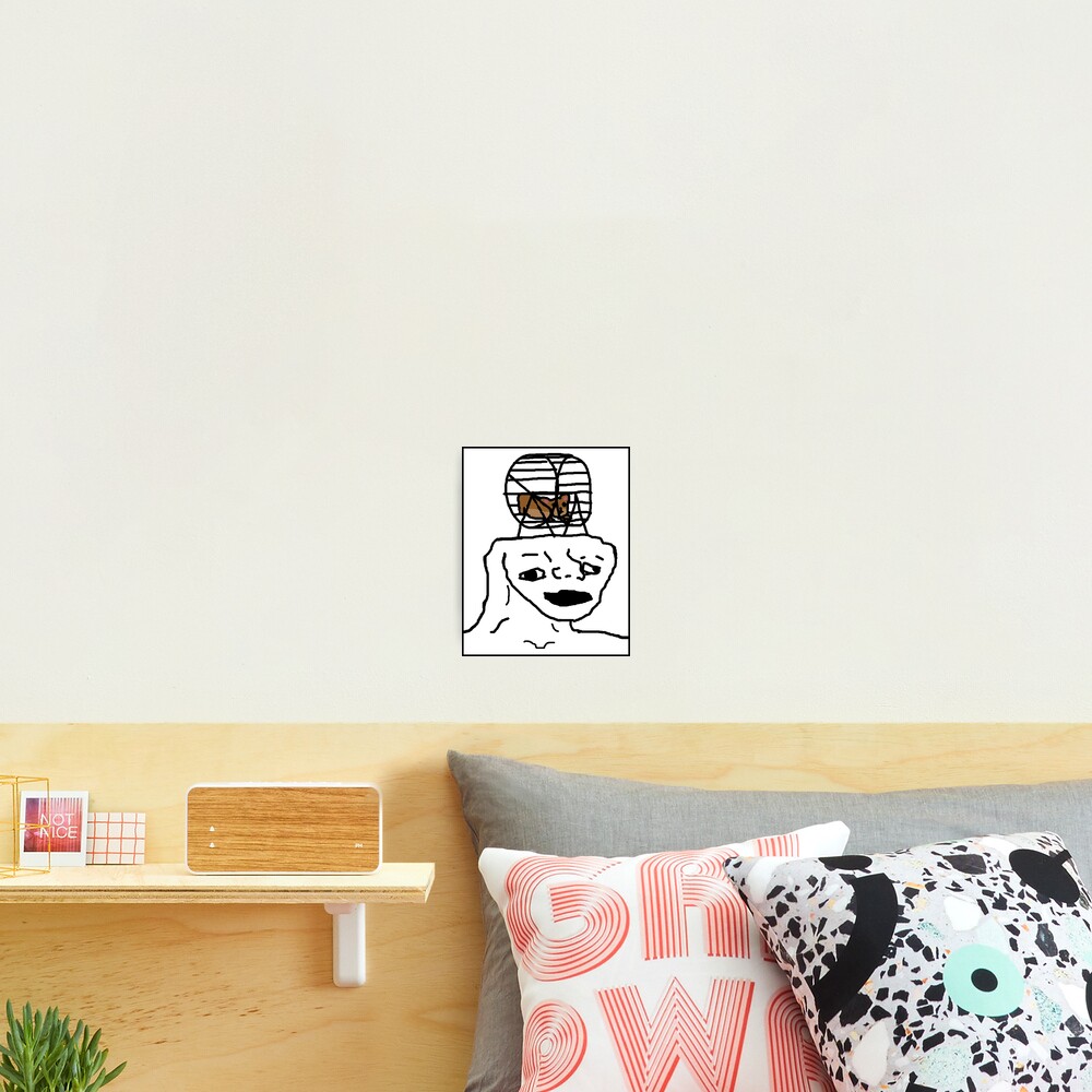 "(Colored)Hamster Running in Wojak Head" Photographic Print for Sale by ...