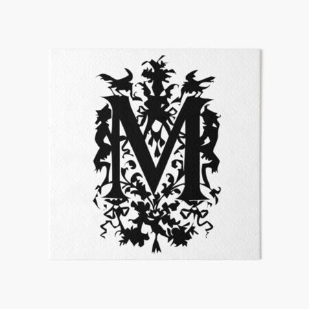 "ORNAMENTAL FANTASY MEDIEVAL LETTER M" Art Board Print by Gothic ...