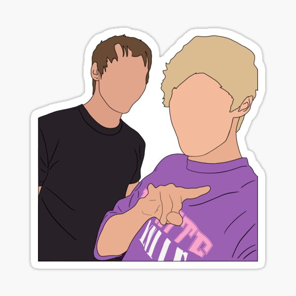 "Sam & Colby 1" Sticker for Sale by beckiixd | Redbubble