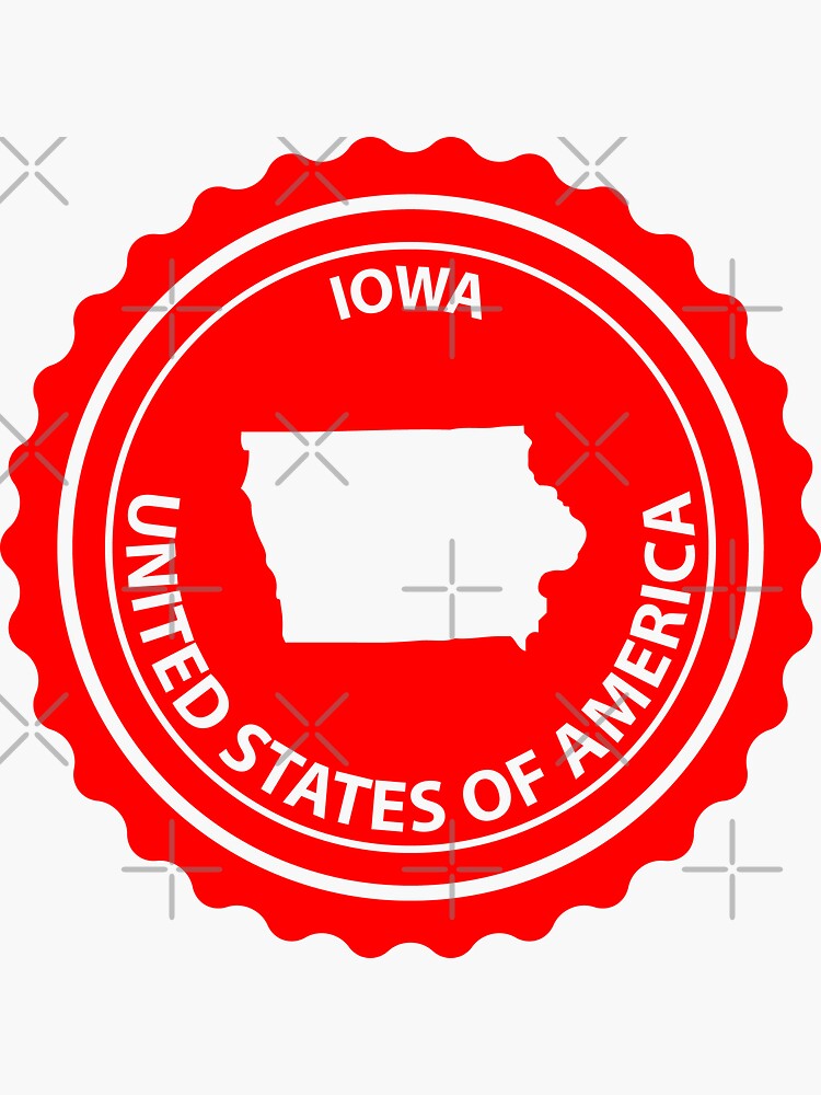 "Iowa stamp" Sticker for Sale by Danler | Redbubble