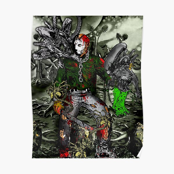"Jason Voorhees vs. Xenomorph Aliens" Poster by JTK667 | Redbubble